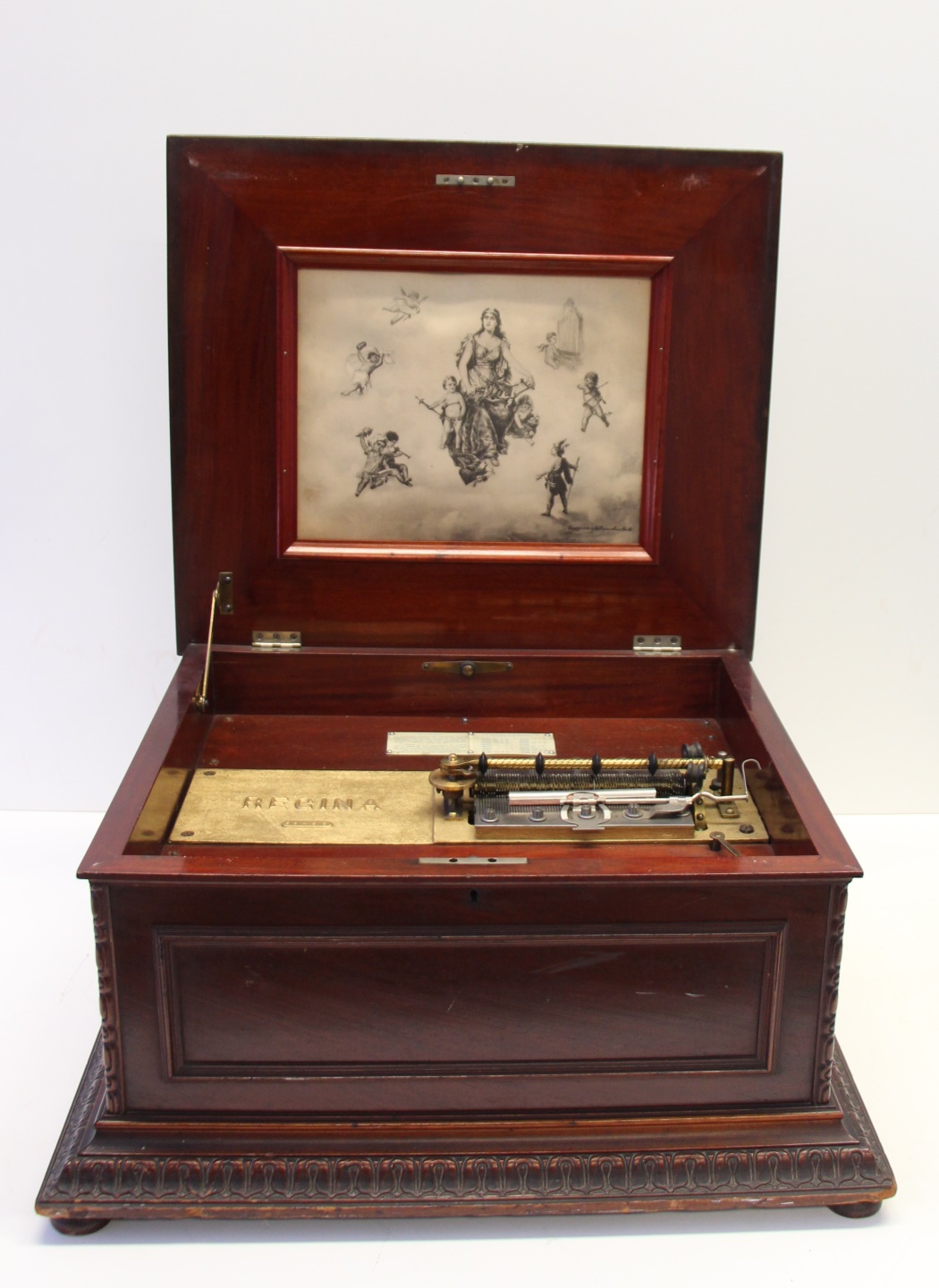 Regina Antique Mahogany Table Top Music Box | Barnebys