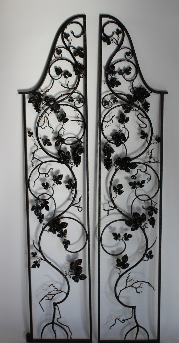 Antique Wrought Iron Gates With Grape & Vine | Barnebys