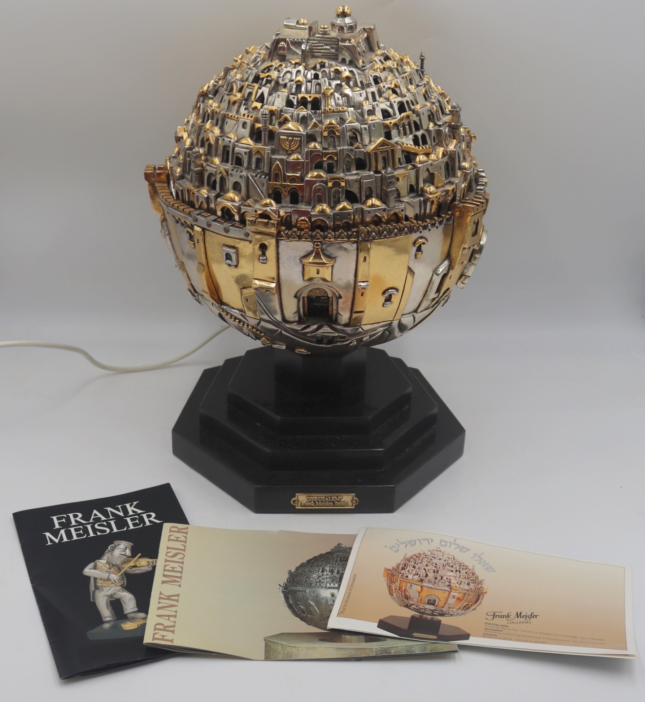 JUDAICA. Frank Meisler Jerusalem Sphere Sculpture. | Barnebys